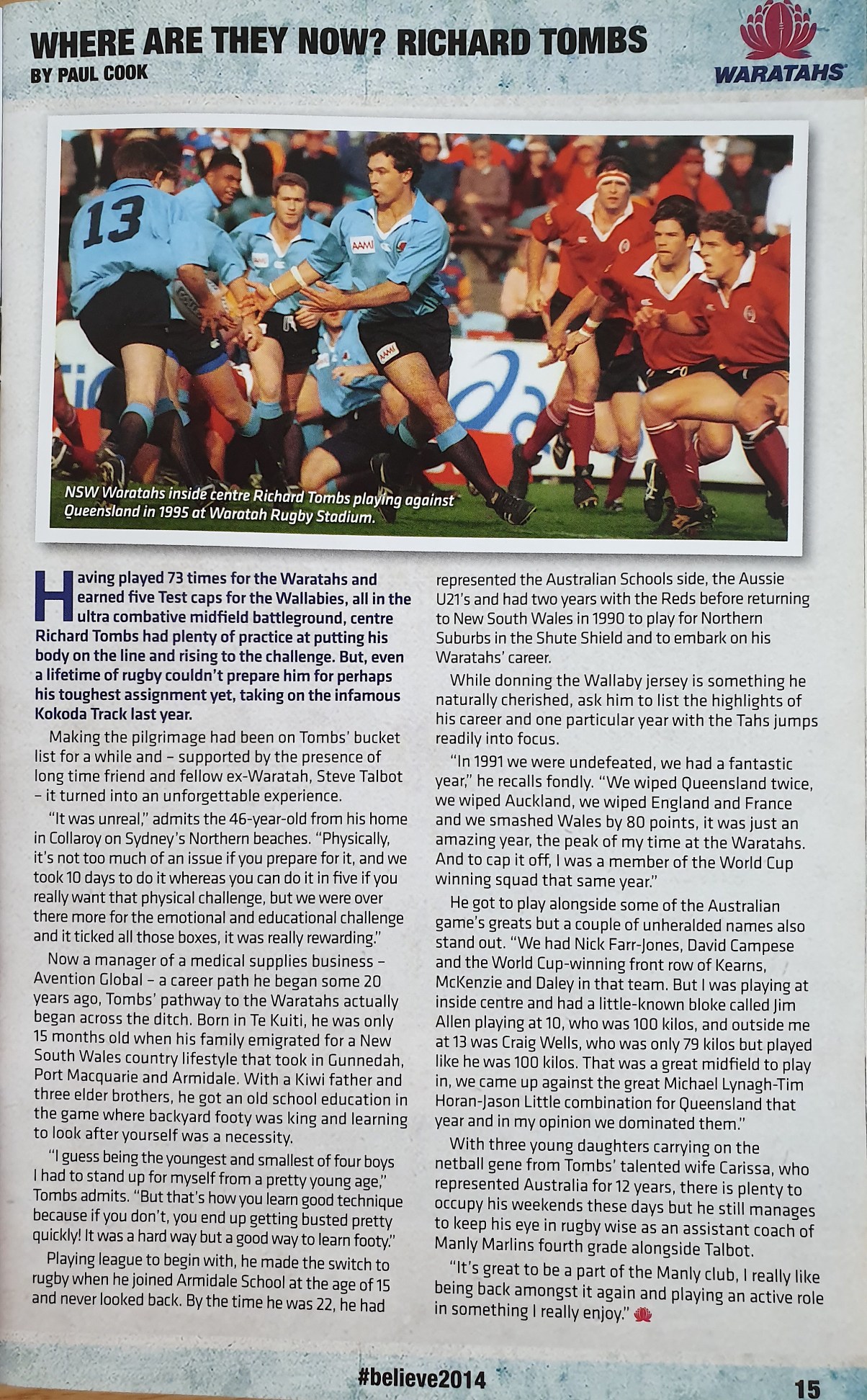 Where are they now? Richard Tombs | Behind the Ruck